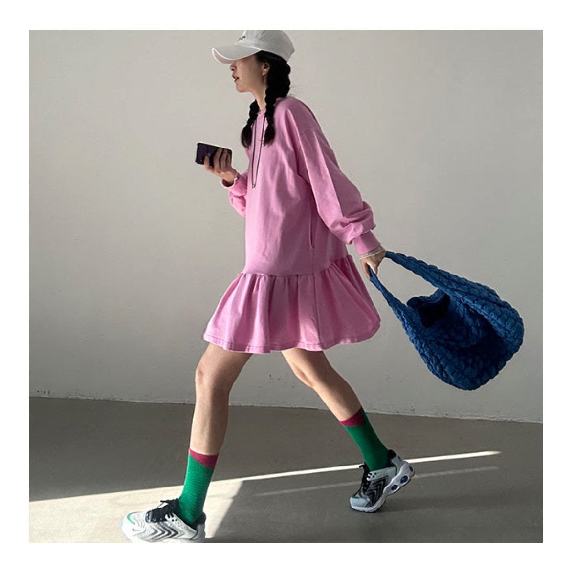 Oversized Low Tier Mini Dress – iOikos